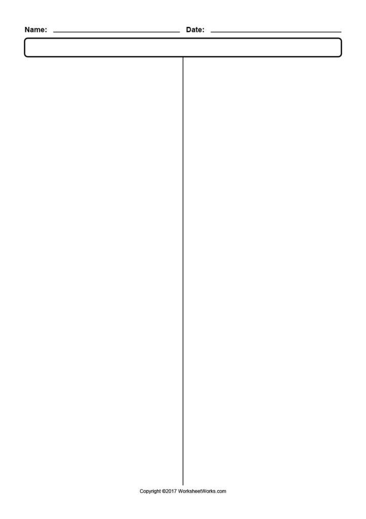 T Chart Templates - Printable Chart Templates