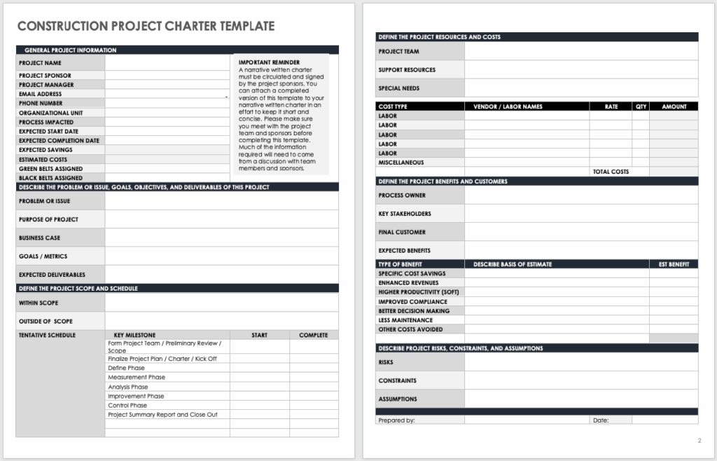 Blank Charts Free Printable - Printable Chart Templates