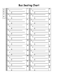 Free Printable Bus Seating Chart Template - Printable Chart Templates