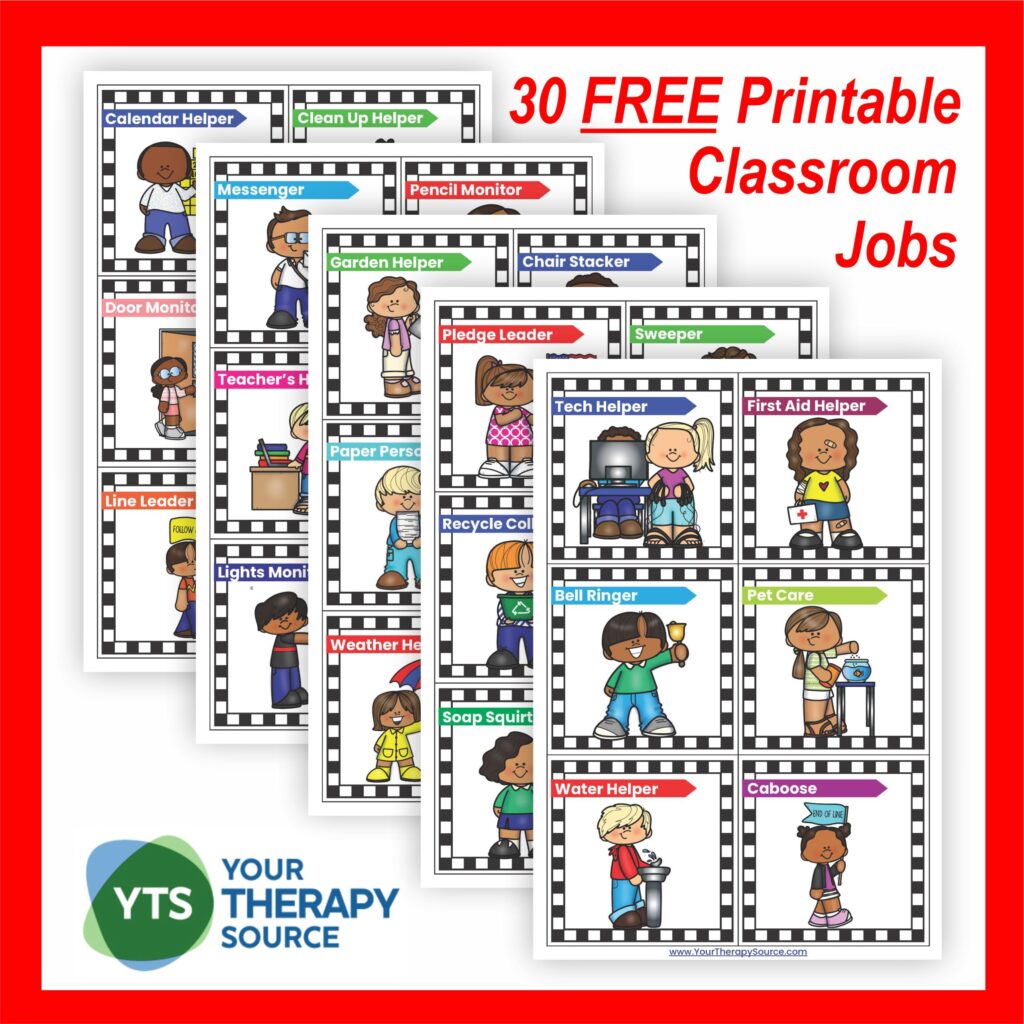 Preschool Job Chart Free Printable - Printable Chart Templates