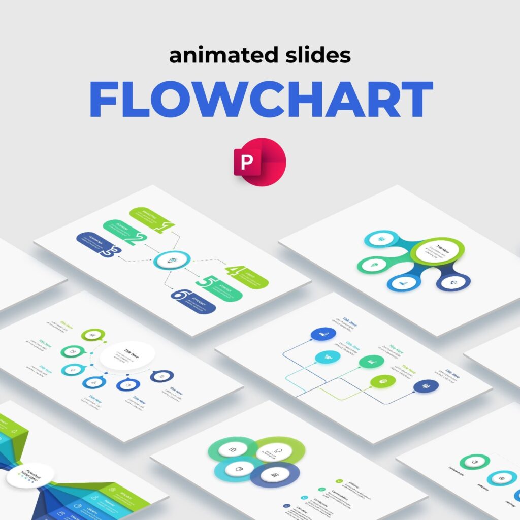 Animated Flow Chart Diagram Powerpoint Template - Printable Chart Templates