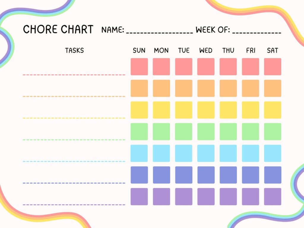 Customizable Free Printable Chore Chart Templates - Printable Chart ...