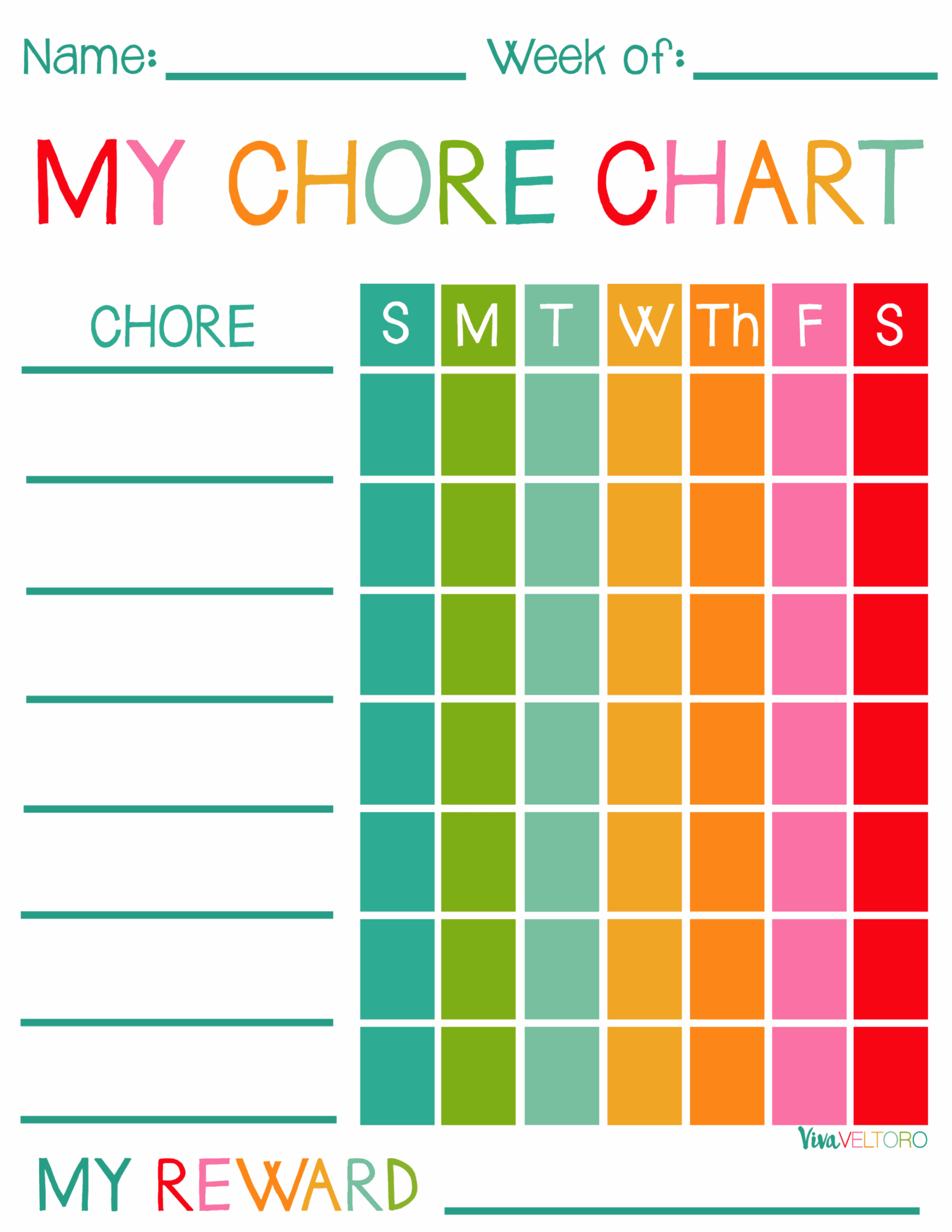 Blank Charts Free Printable - Printable Chart Templates