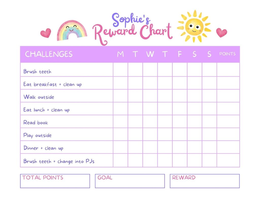 Free Printable Sticker Chart Templates - Printable Chart Templates