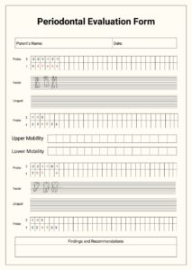 Downloadable Free Printable Blank Perio Chart - Printable Chart Templates