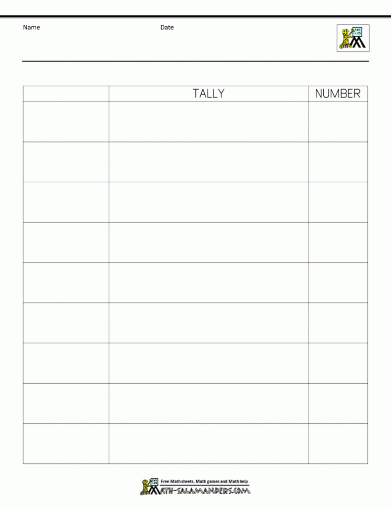 Free Printable Blank Tally Chart - Printable Chart Templates
